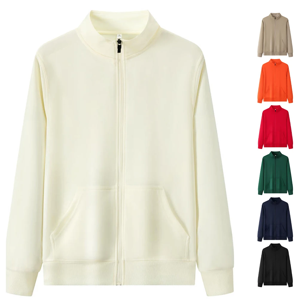 Plain-Zip-Up-Sweatshirt-Hoodie-Unisex-Fashion-Hoodies-Wholesale-Casual ...