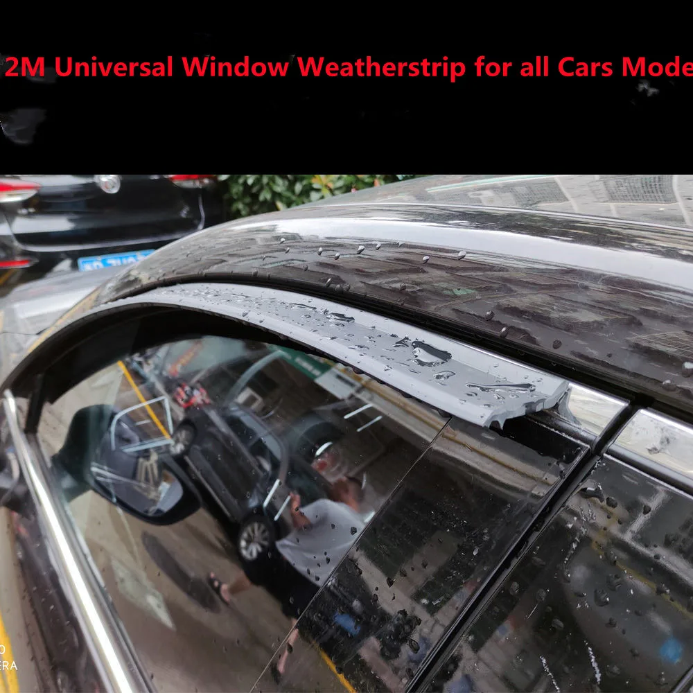 2M-DIY-Universal-Window-Weatherstrip-for-All-Car-Model-Visor-Rain-Guard ...