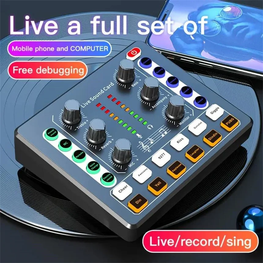 M8-DJ-Sound-Mixer-controllerLive-Sound-Card-and-Audio-Interface-with ...
