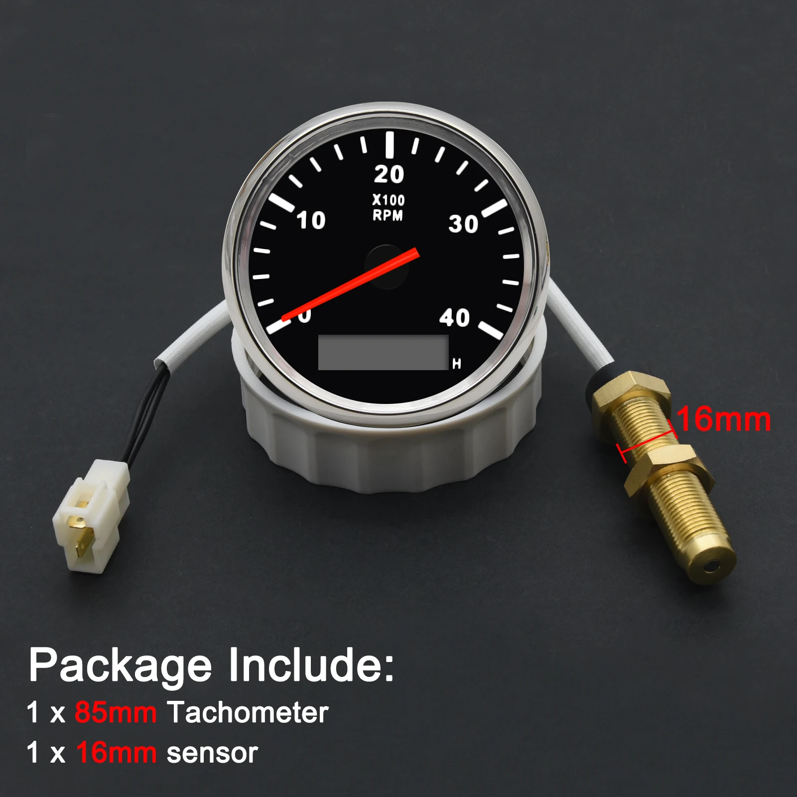3000RPM 4000 RPM Meter + M16 r 85MM oline Engine Tacho With LCD For ...