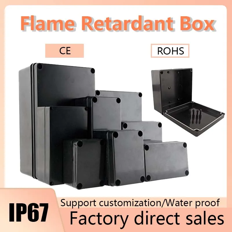 ABS-Waterproof-Box-Electronic-Safe-Case-Plastic-Boxes-Black-Wire ...