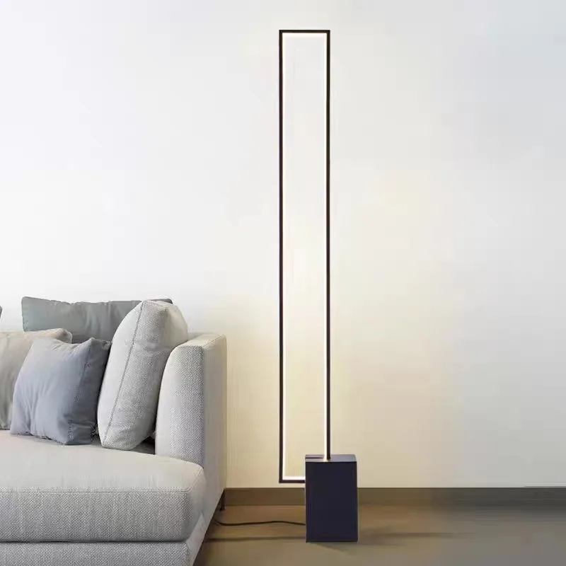 Nordic geometry floor lamp Black Aluminium minimalist decor lamps ...