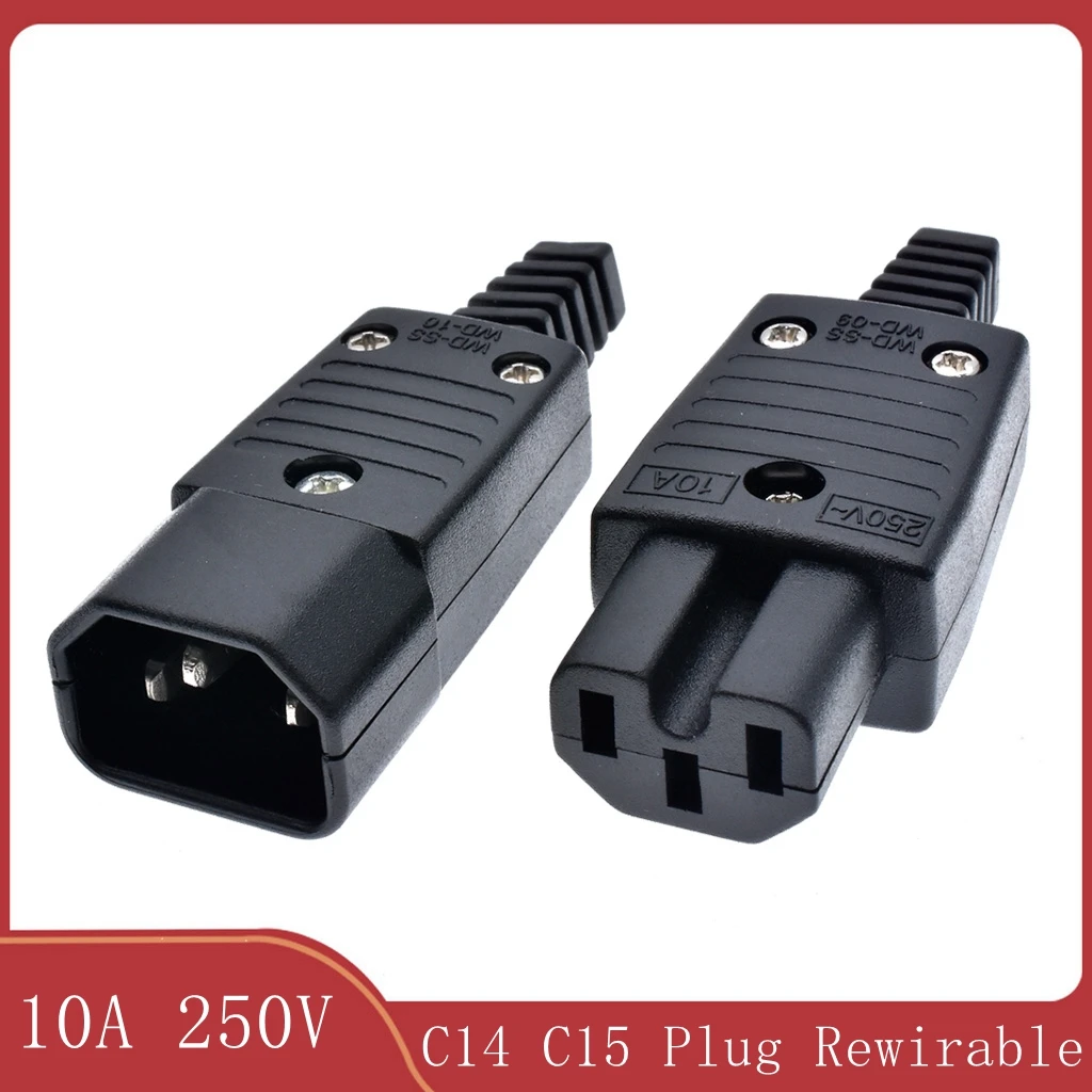 IEC320 C14 C15 AC PDU/UPS Wired Power Outlet Socket Cable Assemble ...