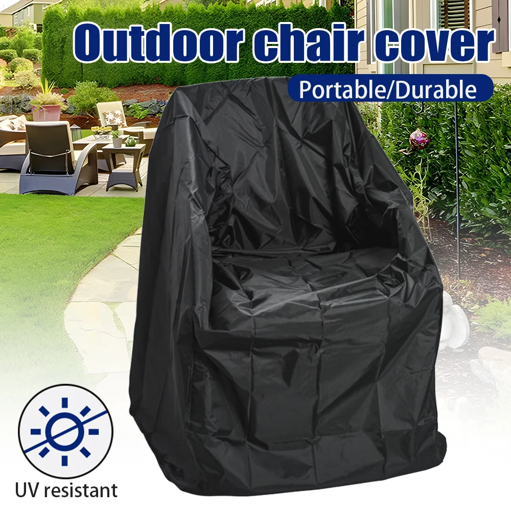 190T Black Outdoor Garden Waterproof Chairs Cover Chair Sofa Protection ...