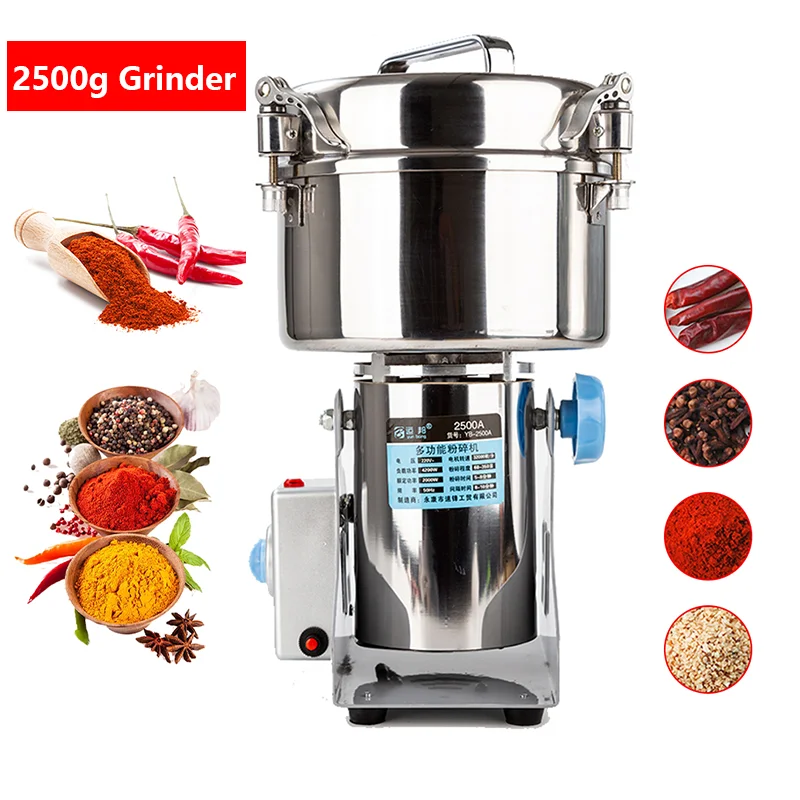2500g-Grinder-Grain-Chinese-Herbal-Powder-Miller-Dry-Food-220V-Grinder ...