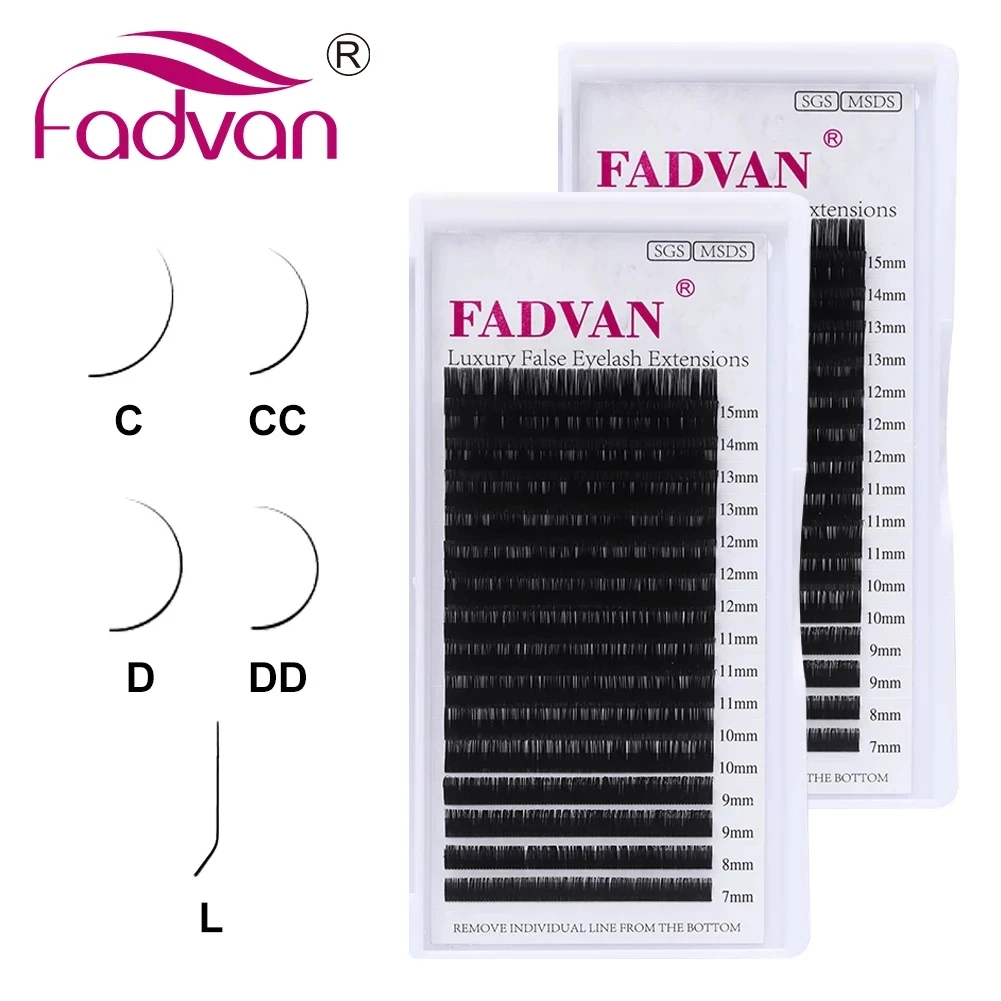 Fadvan Classic 16 Lines Faux Mink Natural Eyelash Extension C/cc/d/dd ...