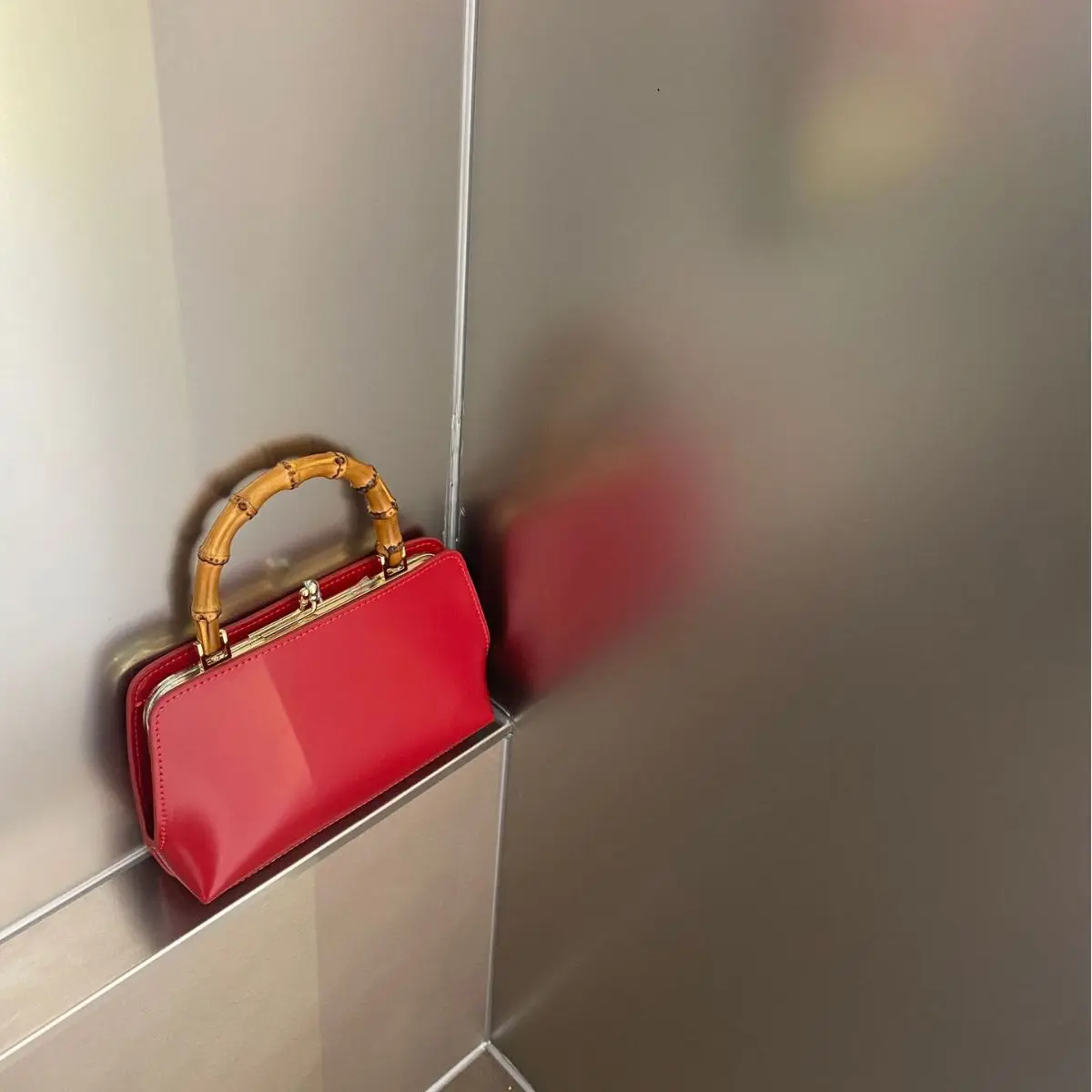 FIRMRANCH-Light-Luxury-Cowhide-Clip-Handmade-Bamboo-Joint-Handheld-Bag ...