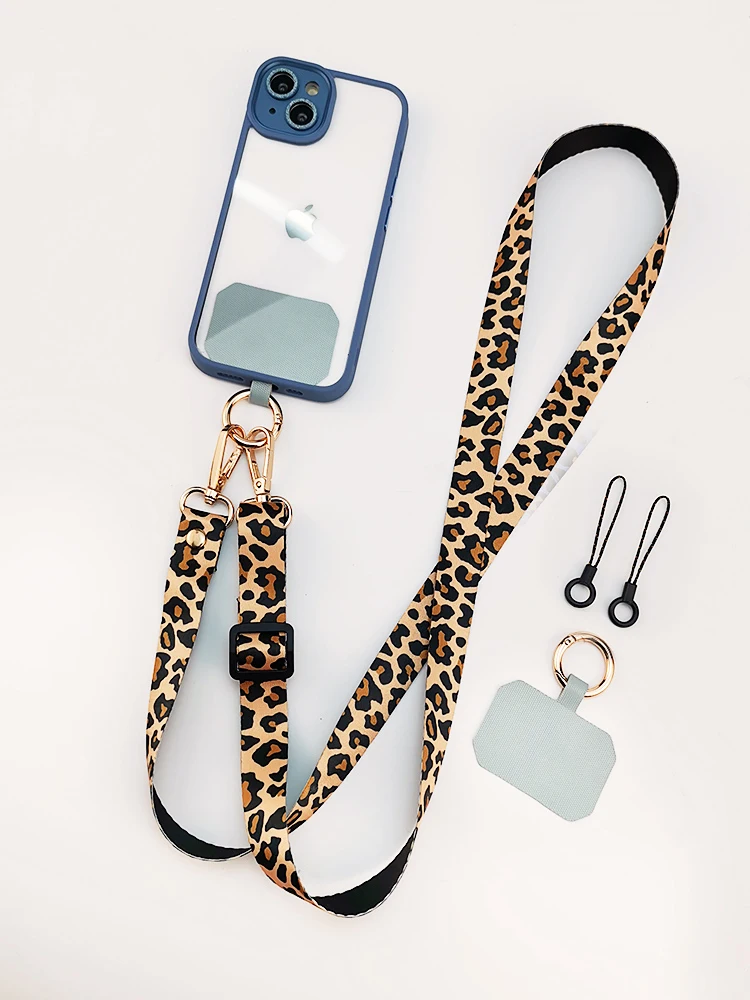 Crossbody-Cell-Phone-Lanyard-Strap-Neck-Cord-Leopard-Print-Mobile-Phone ...
