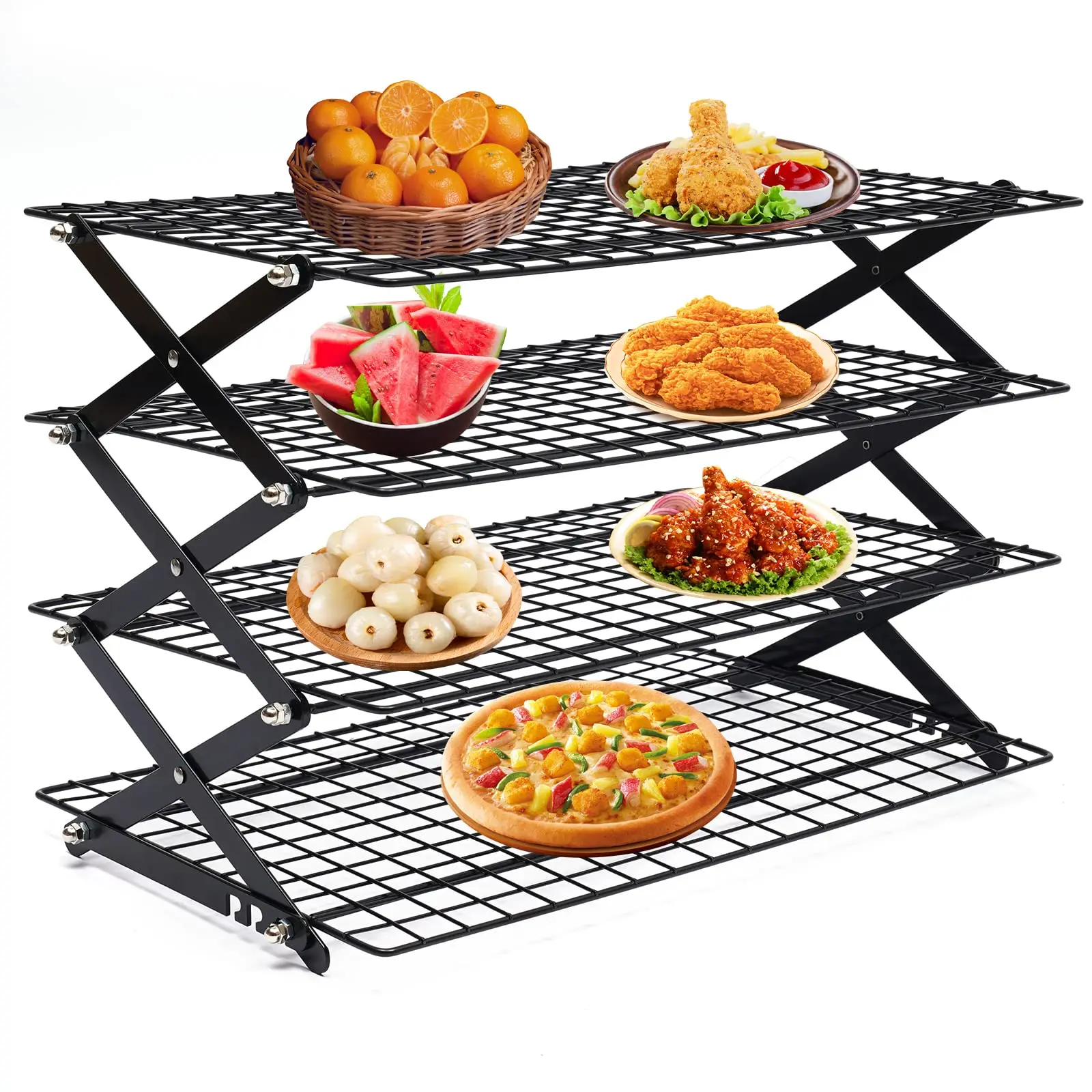 Outdoor-Camping-Dining-Rack-Camping-Folding-Shelf-Iron-Shelf-Storage ...