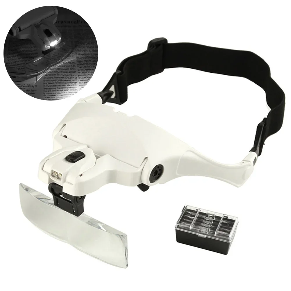 Portable-Eye-Loupes-5-Lens-Magnifier-Eyeglass-Hands-Free-Magnifying ...