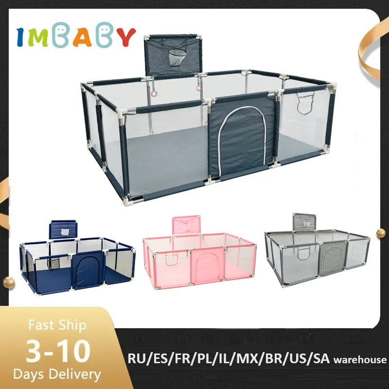 IMBABY-Baby-Playpens-Indoor-Baby-Playroom-Ball-Box-Swimming-Pool-Safety ...