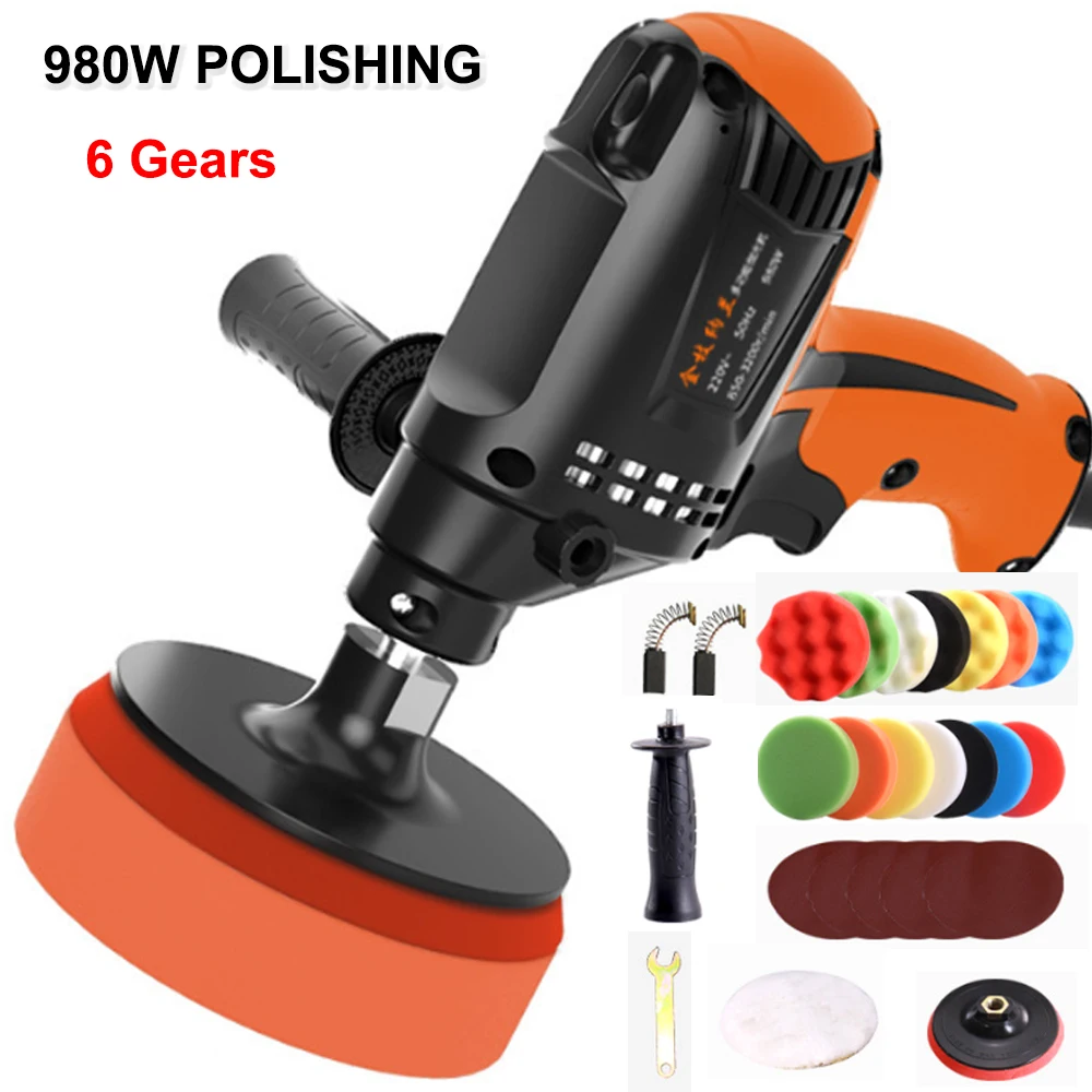 980W-Car-Polisher-Kit-6-Speed-Adjustable-Electric-Polish-Waxing-Washer ...