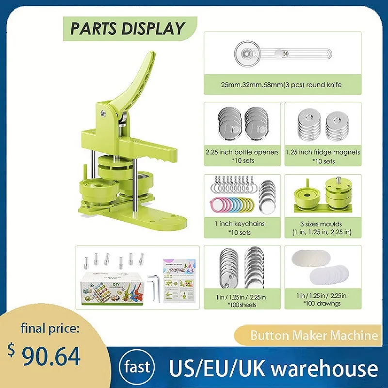 Badge-Maker-Machine-Set-DIY-Badges-Circle-Cutter-Mold-for-DIY-Tool ...
