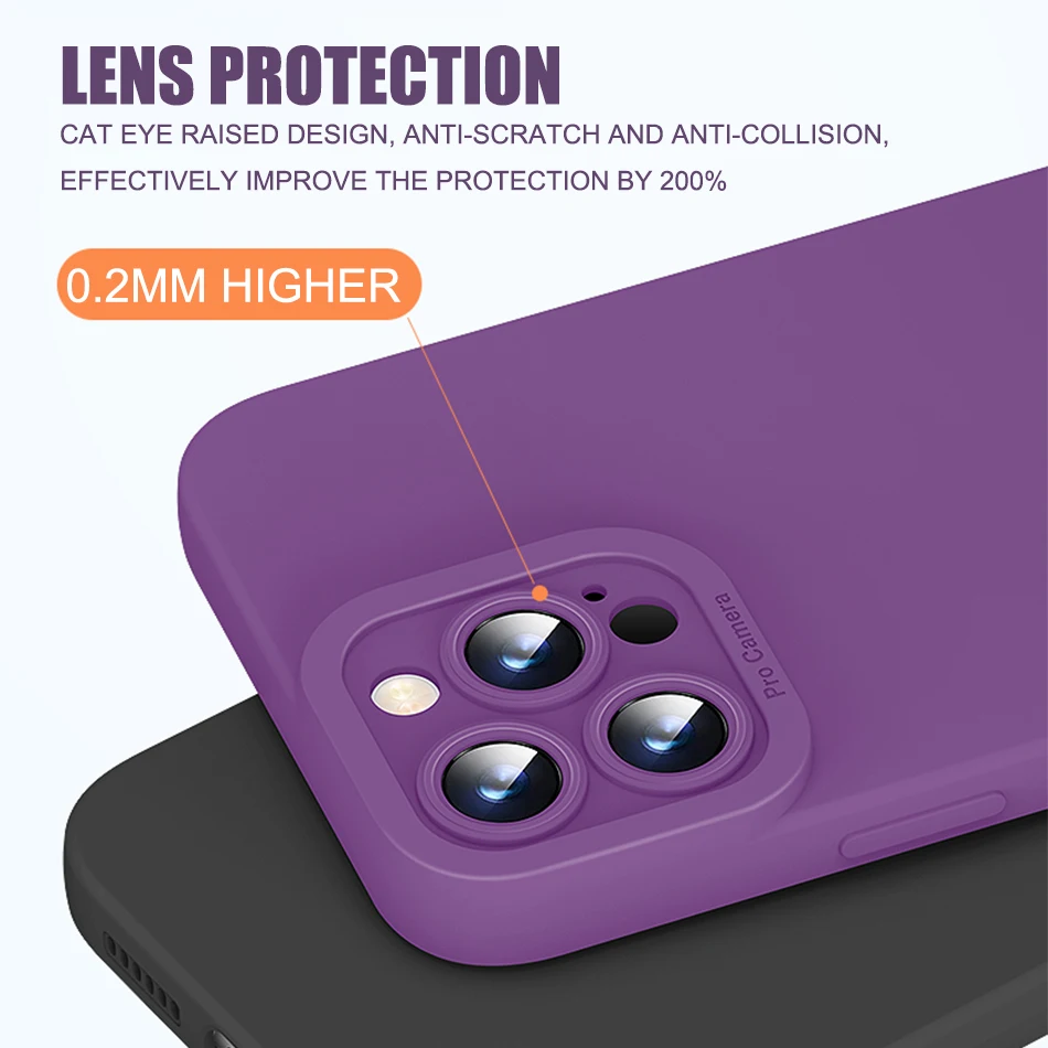 Elegant Purple Silicone Shockproof Phone Case – Soft, Durable Back ...