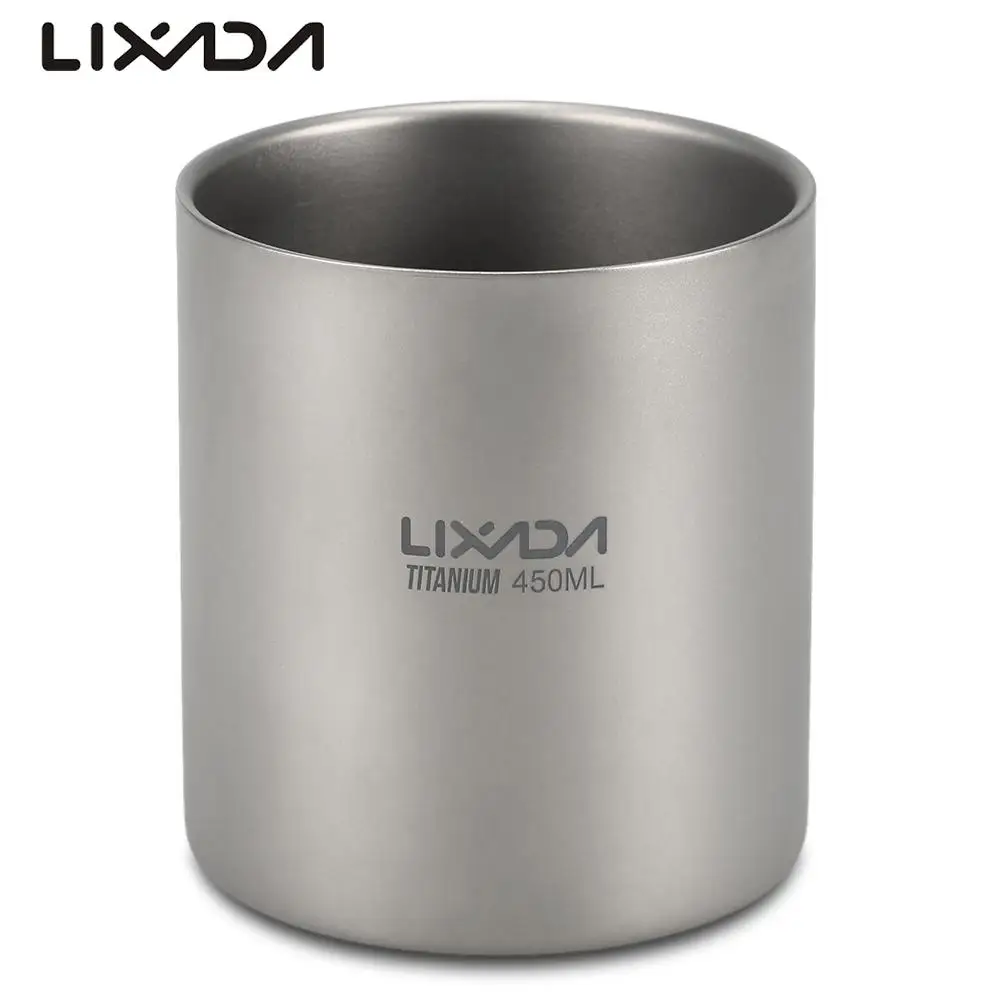 Lixada-450ml-Titanium-Double-Wall-Insulated-Water-Cup-Home-Outdoor ...