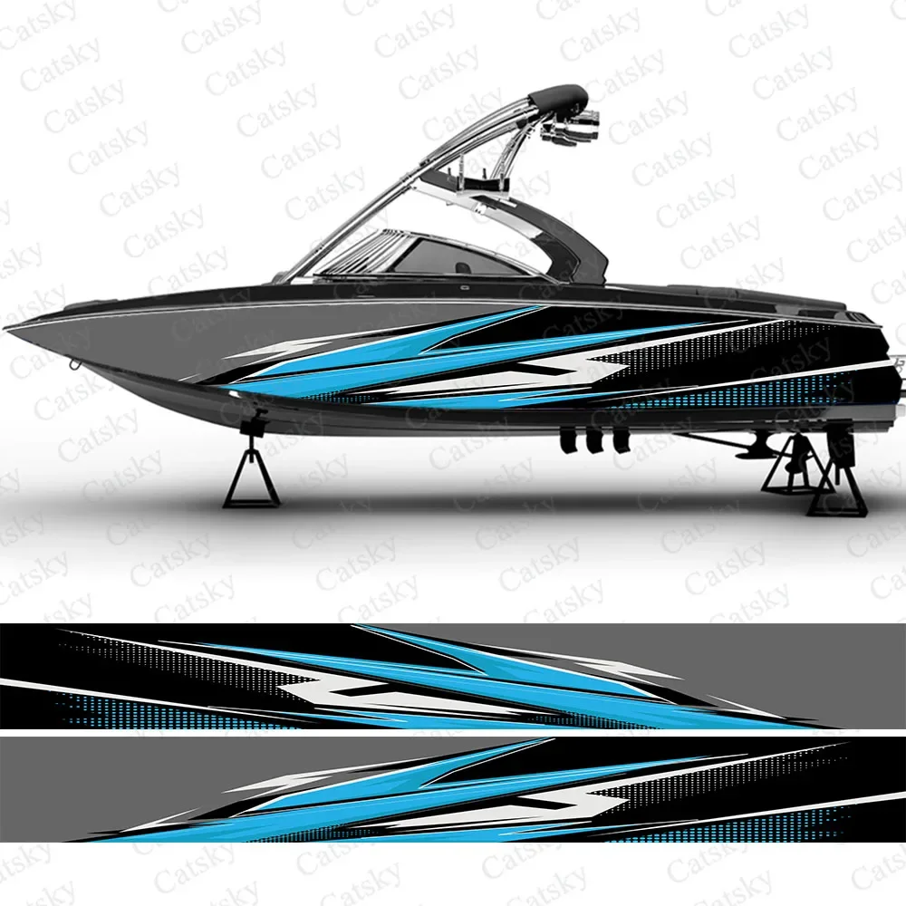 Vector-colorful-stripes-abstract-Boat-wrap-sticker-vinyl-pontoon-deck ...