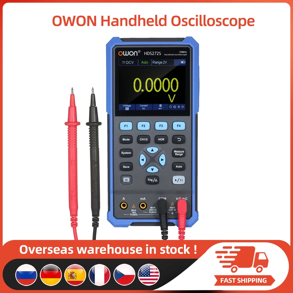 Owon Hds242S 2- Handheld Oscilloscope Multimeter Waveform, 60% OFF