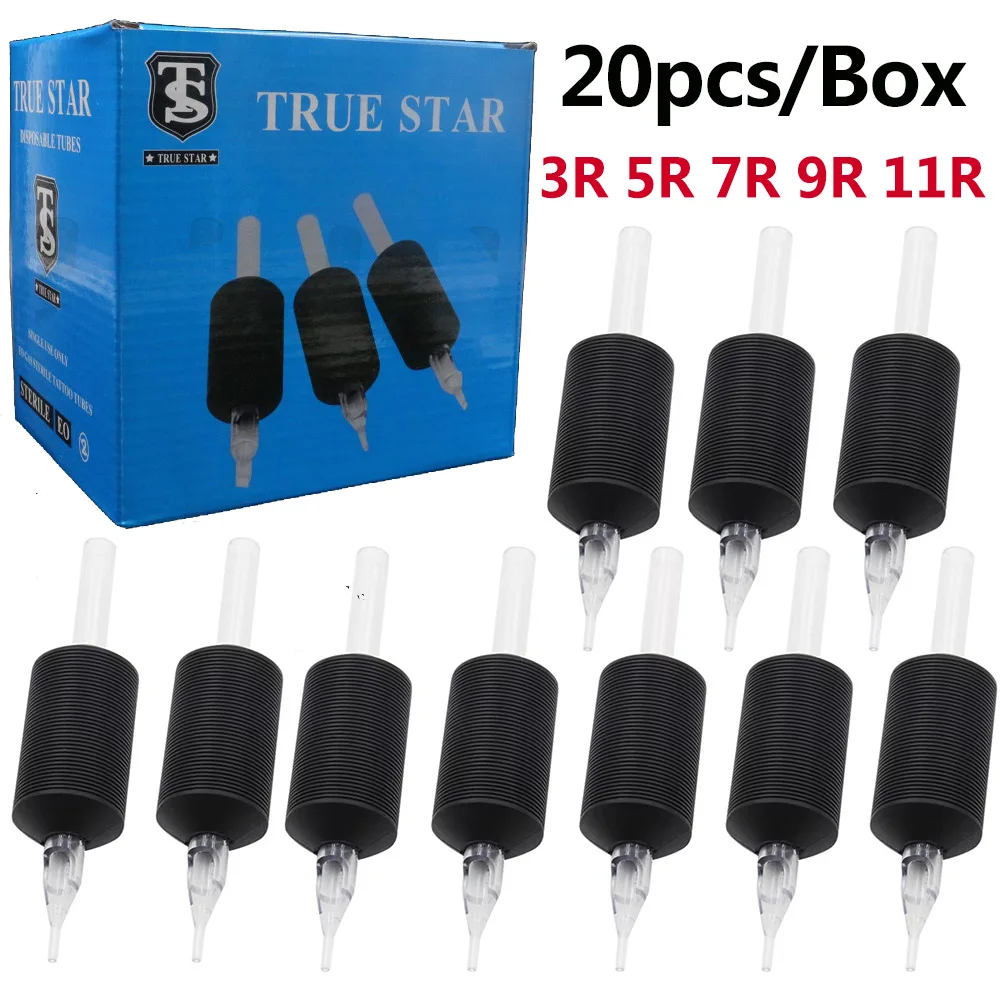 20/10pcs 25MM Tattoo Grip Tubes Disposable Sterilized Clear Tattoo Grip ...