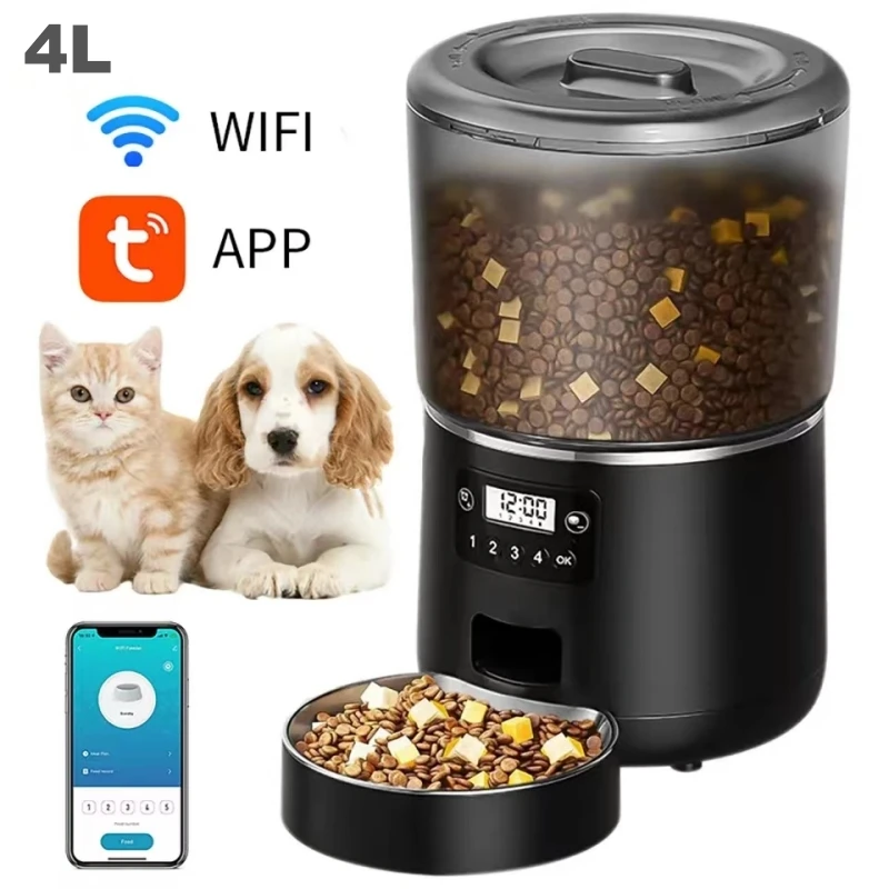 Automatic Pet Feeder 4L Smart Wifi - Tuya- Domotiquerie
