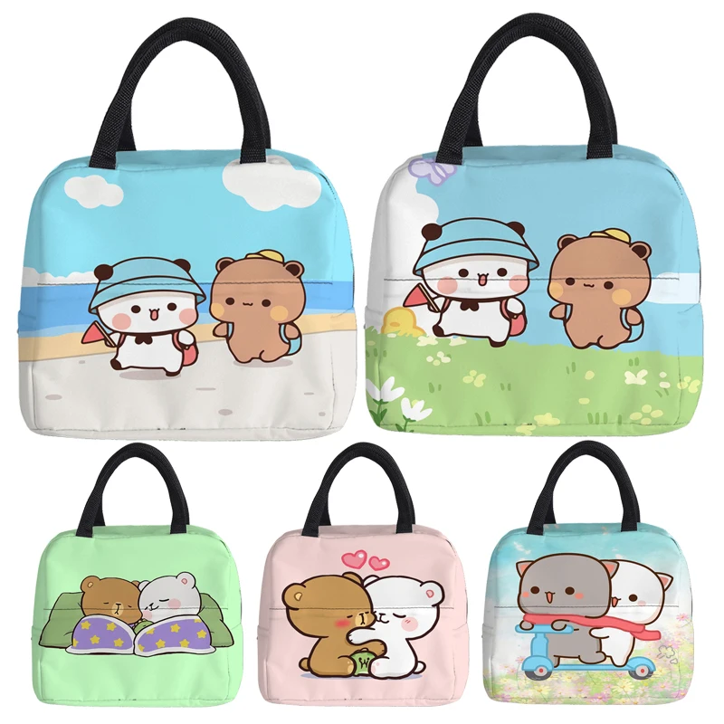 Panda Bear Couples Bubu Dudu Lunch Bag Insulated Cold Picnic Thermal ...