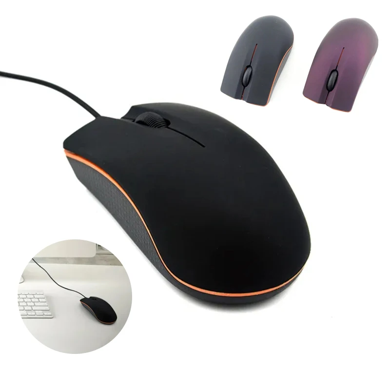 Optical Wired Mouse 1000DPI Computer Office Mouse Non Slip Matte ...