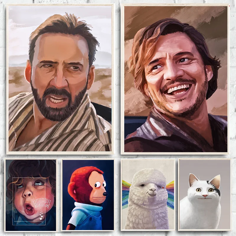 Funny-Nicolas-Pedro-Memes-Movie-Poster-Wink-Alpaca-Cute-Carice-Polite ...