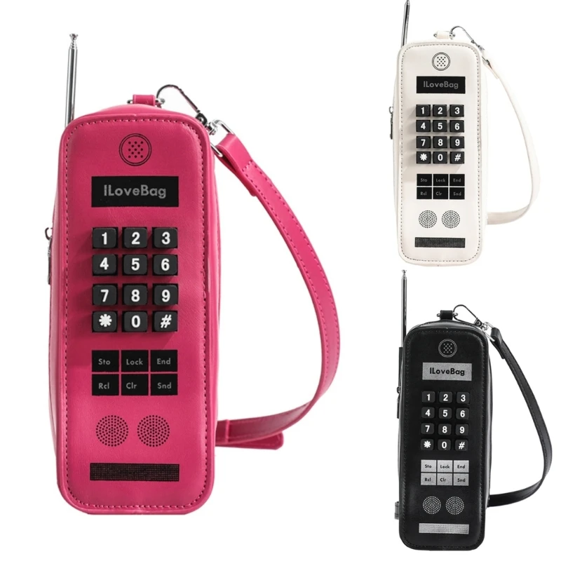 E74B-Fashion-3D-Radio-Telephone-Shape-Shoulder-Sling-Bag-PU-Leather ...
