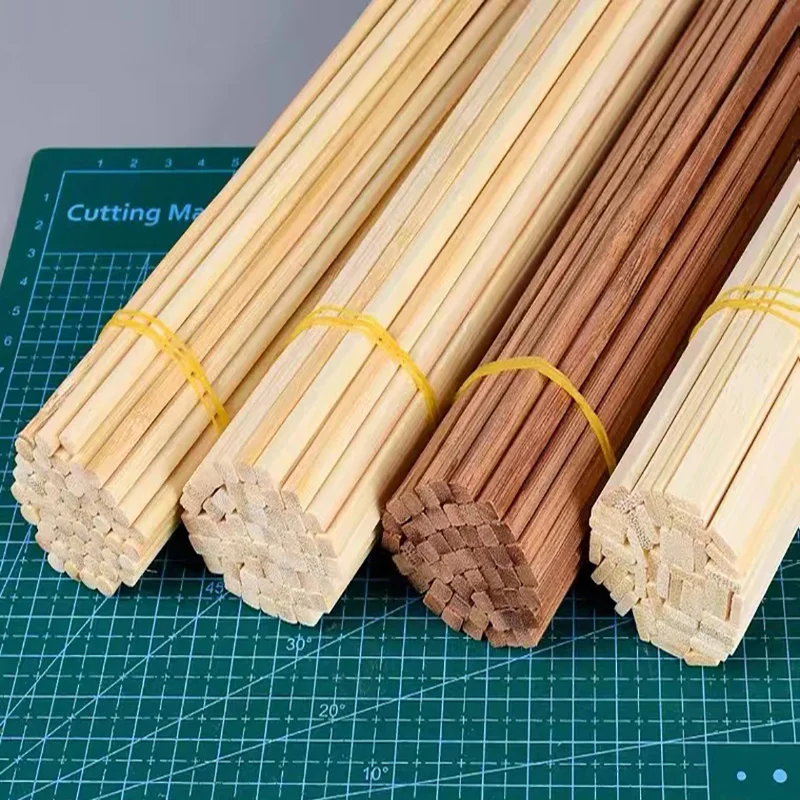 10Pcs-Lot-Multi-size-Round-Square-Bamboo-Sticks-DIY-Handcraft-Making ...