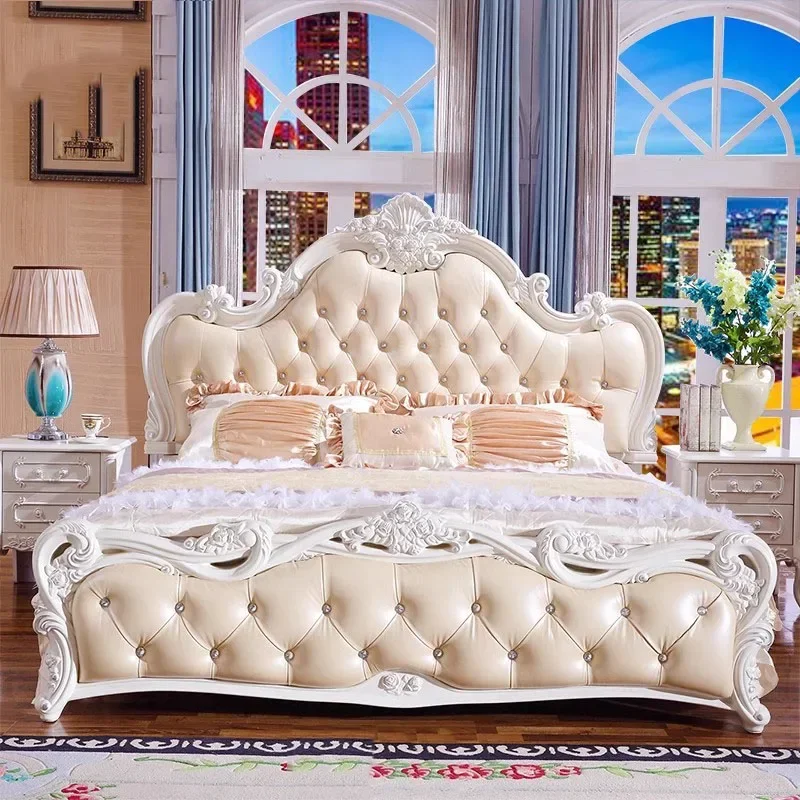 Royal-Luxury-Bed-Kids-Double-Modern-Whitr-King-Headboard-Frame-Double ...