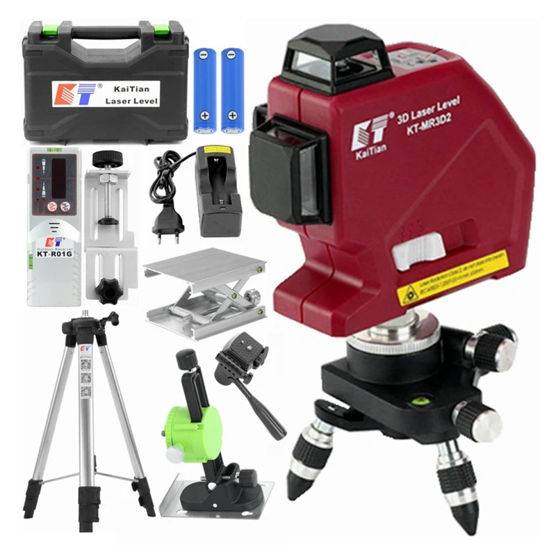 Kaitian-Nivel-Laser-Stativ-Professional-Level-Detektor-Kit-rot-12 ...