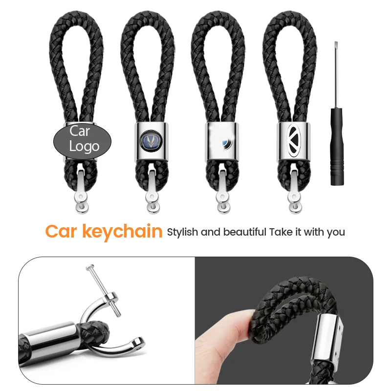 1PCS-Car-Leather-Keychain-Zinc-Alloy-Keyrings-Accessories-For-VW-Suzuki ...