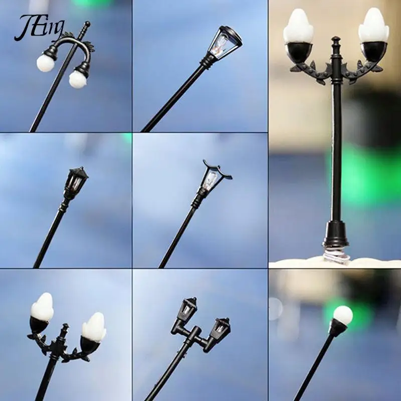 Resin Craft Mini Street Light Lamp Antique Imitation Fairy Garden Home ...