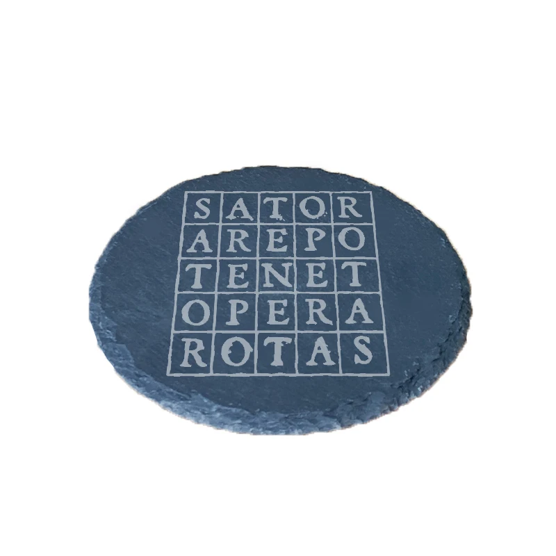 Sator-Square-Word-Rotas-Palindrome-Round-Coasters-Natural-Rock-Black ...