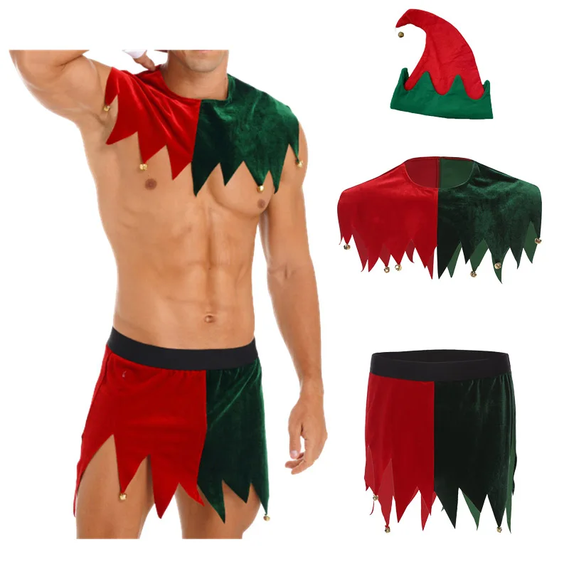 Adult-Mens-Christmas-Santa-Claus-Cosplay-Gift-Costume-Set-Festival ...