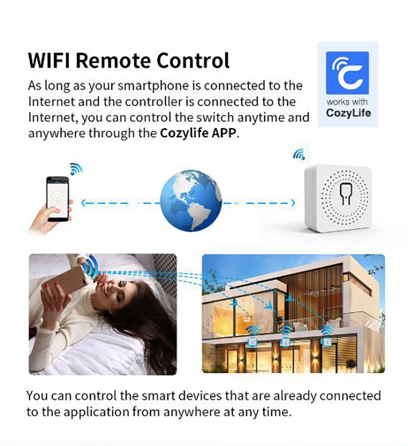 Homekit Smart Home WIFI Breaker Home Electric Relay WIFI Switch 16A 2 ...
