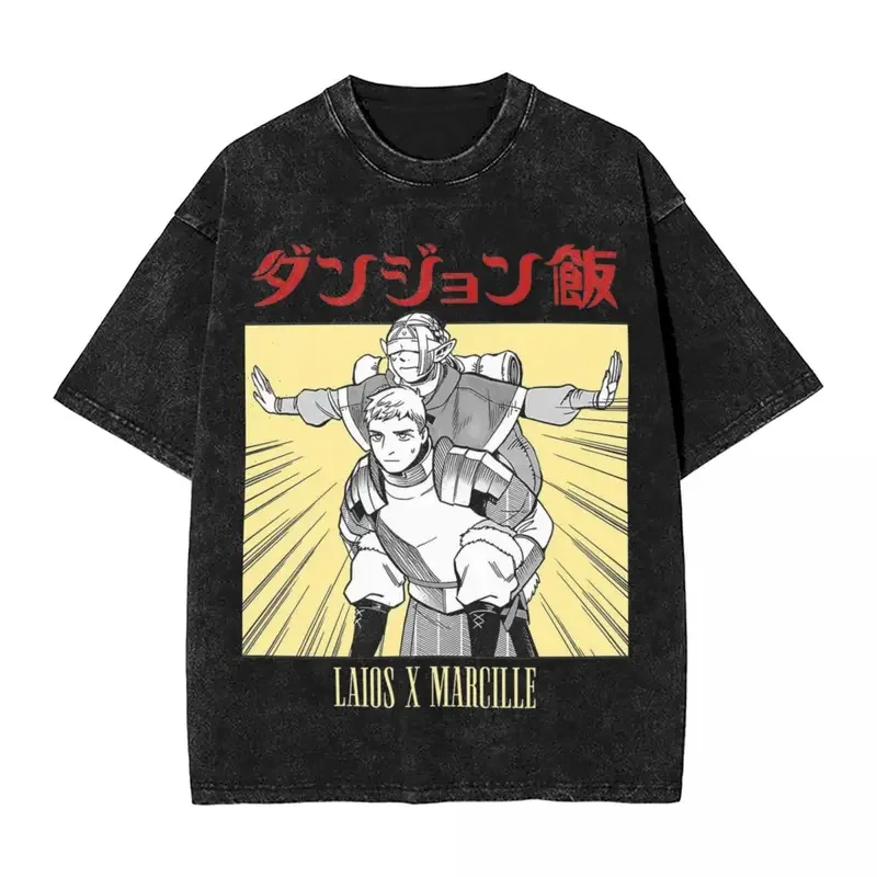 Washed-T-Shirts-Delicious-In-Dungeon-Meshi-Hip-Hop-T-Shirt-High-Street ...