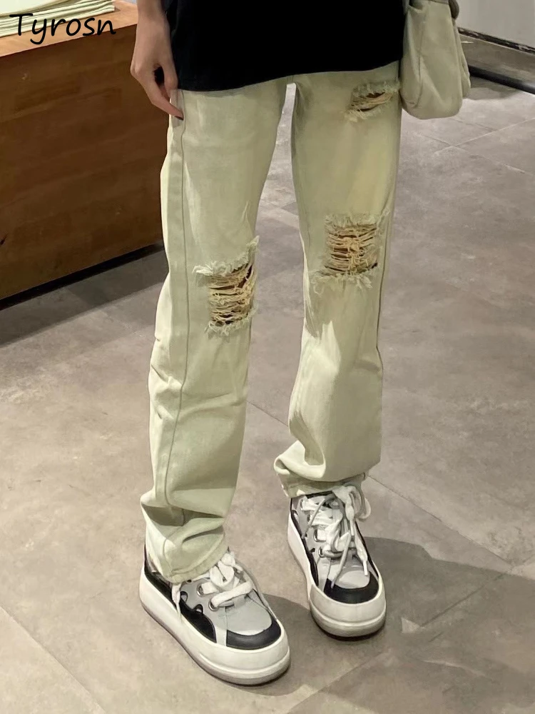 Vintage-Ripped-Jeans-for-Women-Unisex-Summer-Hip-Hop-Baggy-Straight ...