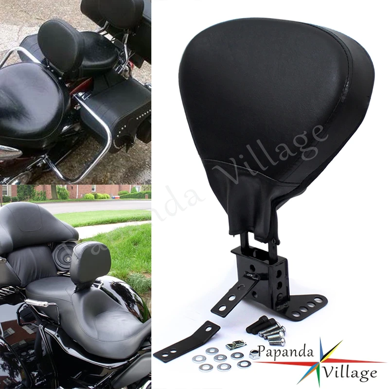 Motorcycle-Adjustable-Driver-Rider-Seat-Back-Pad-Sissy-Bar-Backrest-For ...