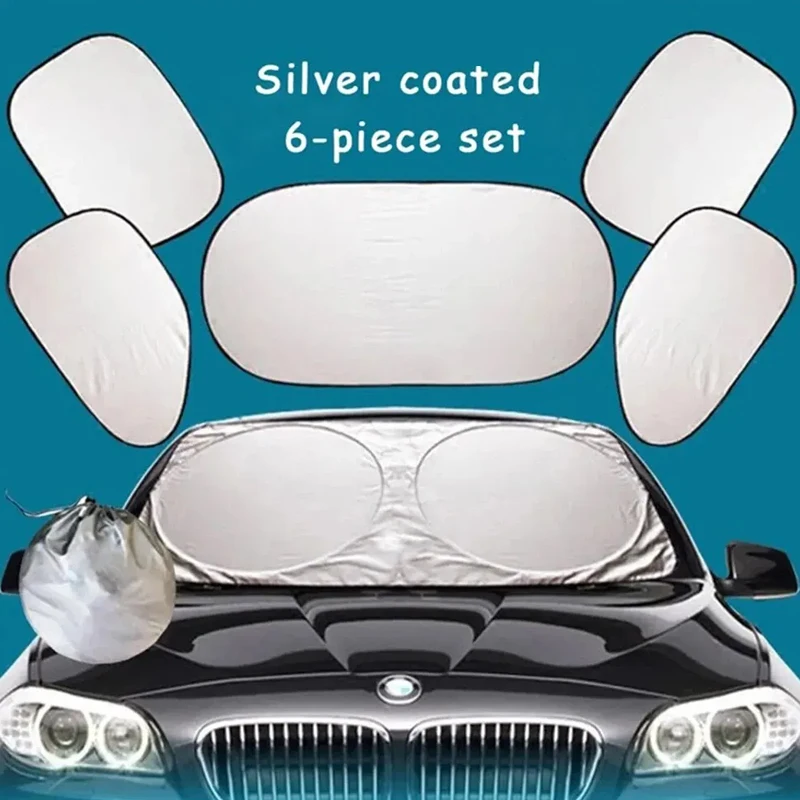 6-Pieces-Set-Car-Sunshade-Windshield-Covers-Anti-Snow-Ice-Window-UV ...