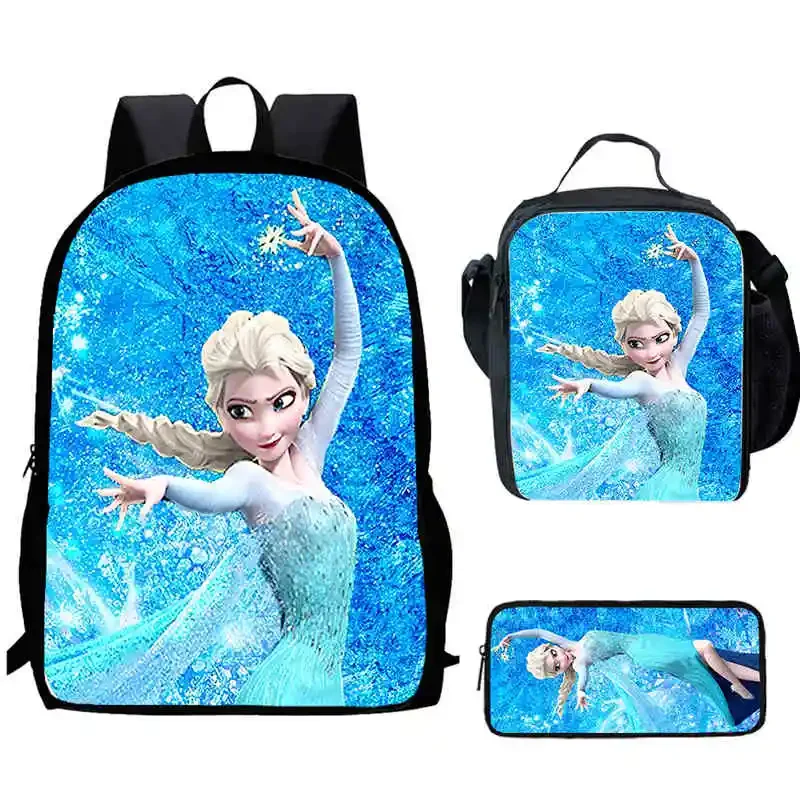 Cartoon-Frozen-Princess-Elsa-Frozen-Child-School-Backpack-With-Lunch ...