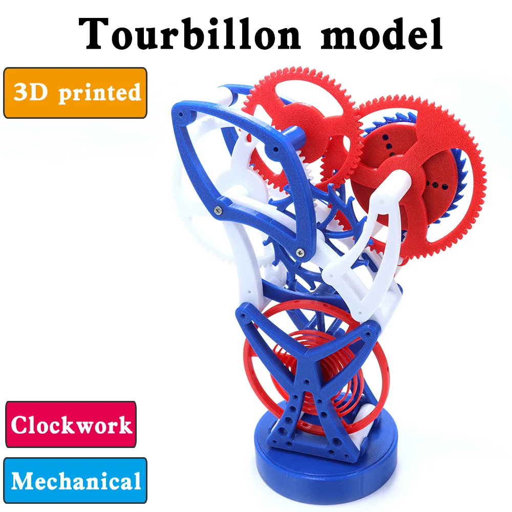 Tourbillon model 3D printed pendule Mechanical structure DIY gear set ...