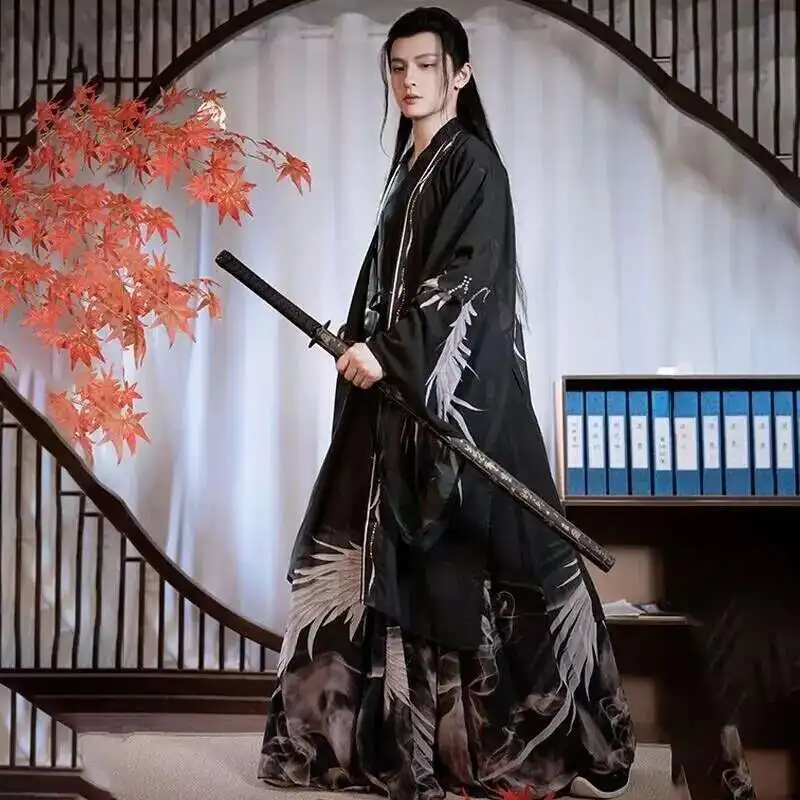 Large Size 2XL Hanfu Men Chinese Traditional Hanfu Male Halloween ...