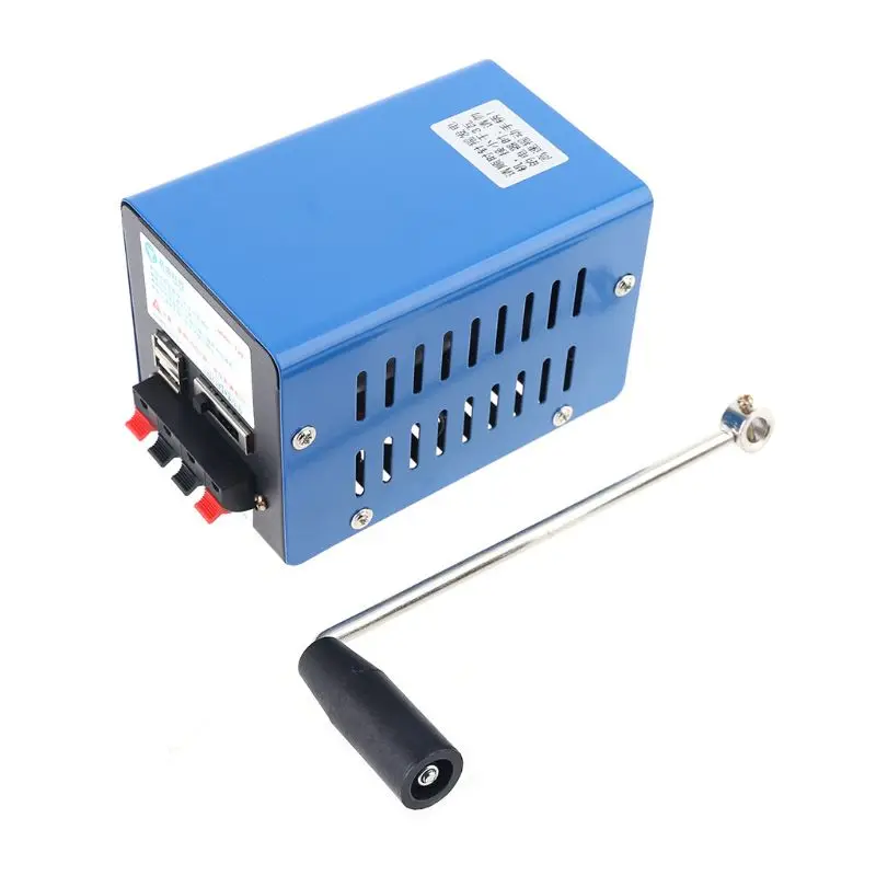 20W Outdoor Manual Generator Emergency Hand Crank Driven Electricity ...