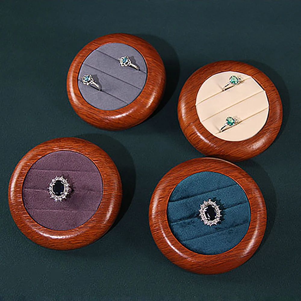 Wooden-Ring-Jewelry-Display-Rack-Earring-Organizer-Stand-Round-Stud ...