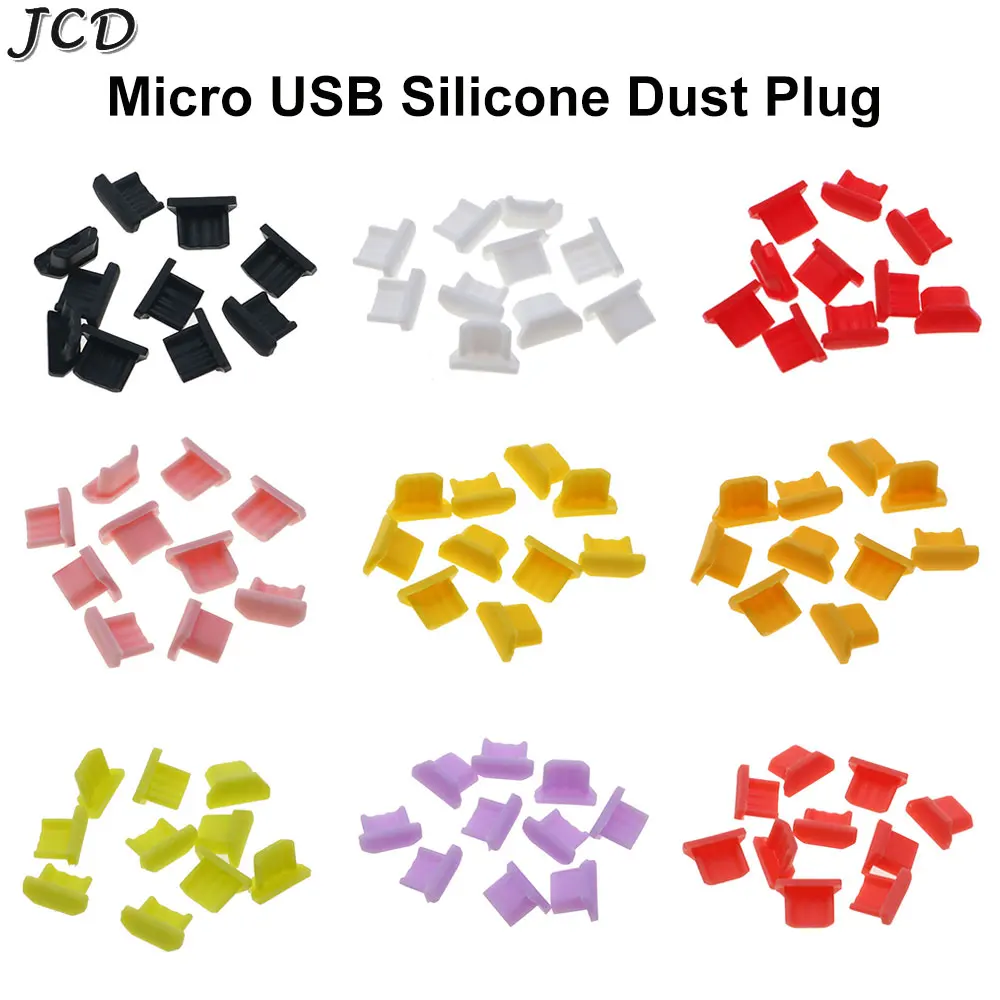 JCD-10PCS-Micro-USB-Dust-Plug-Silicone-Universal-Charging-Port-Dust ...