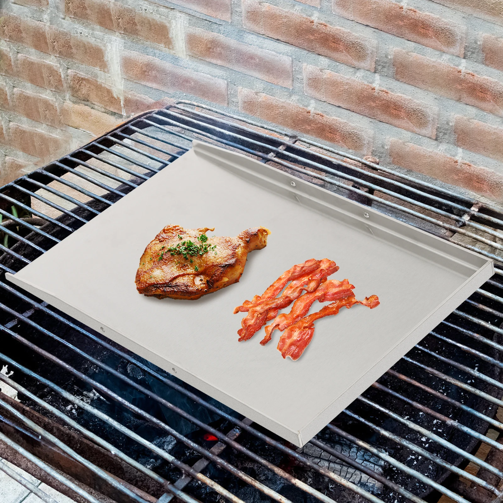 Bymaocar 49*32.5 Stainless Steel Grill Plate, Universal Bbq Grill Plate ...