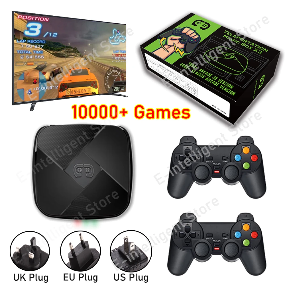 Video Game Console 32G Builtin 10000 Games Retro Console with Wireless ...