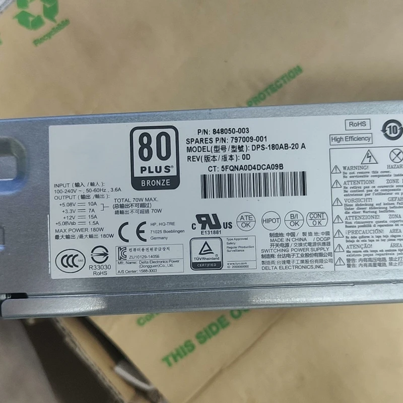 Original 180W PSU For HP ProDesk 400 G3 Switching Power Supply DPS ...