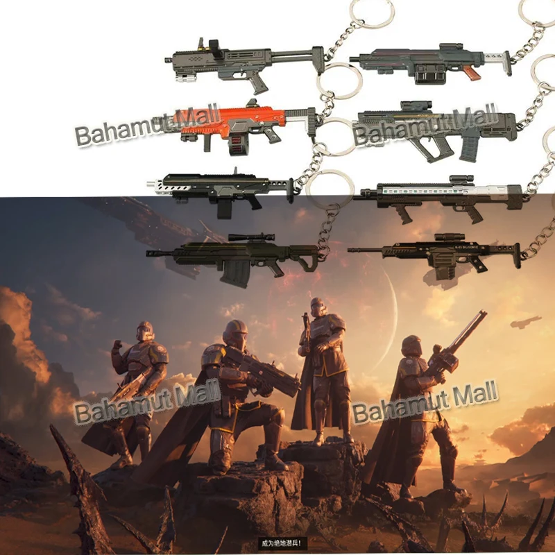 Game-Helldiver-2-9cm-Weapon-Keychains-Mini-Alloy-Gun-Model-Keyrings ...