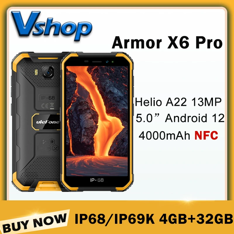 Ulefone-Armor-X6-Pro-IP68-Waterproof-Rugged-Phone-4GB-32GB-5-0-inch ...